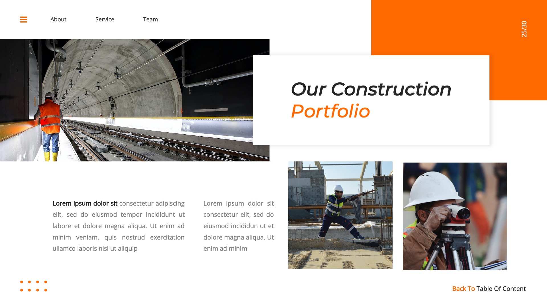 Constructer - Construction Google Slides Template, Presentation Templates