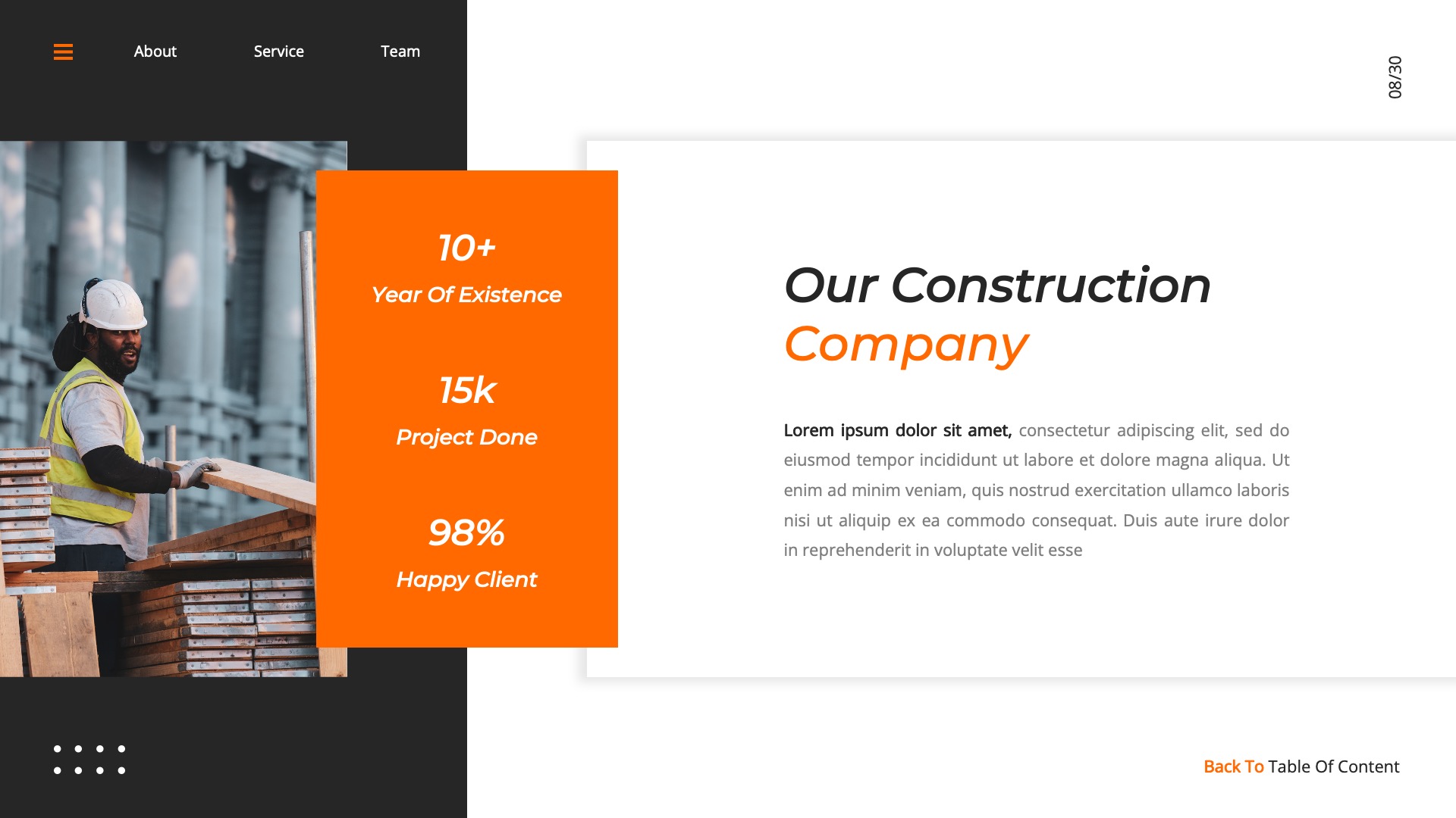 Constructer - Construction Google Slides Template, Presentation Templates