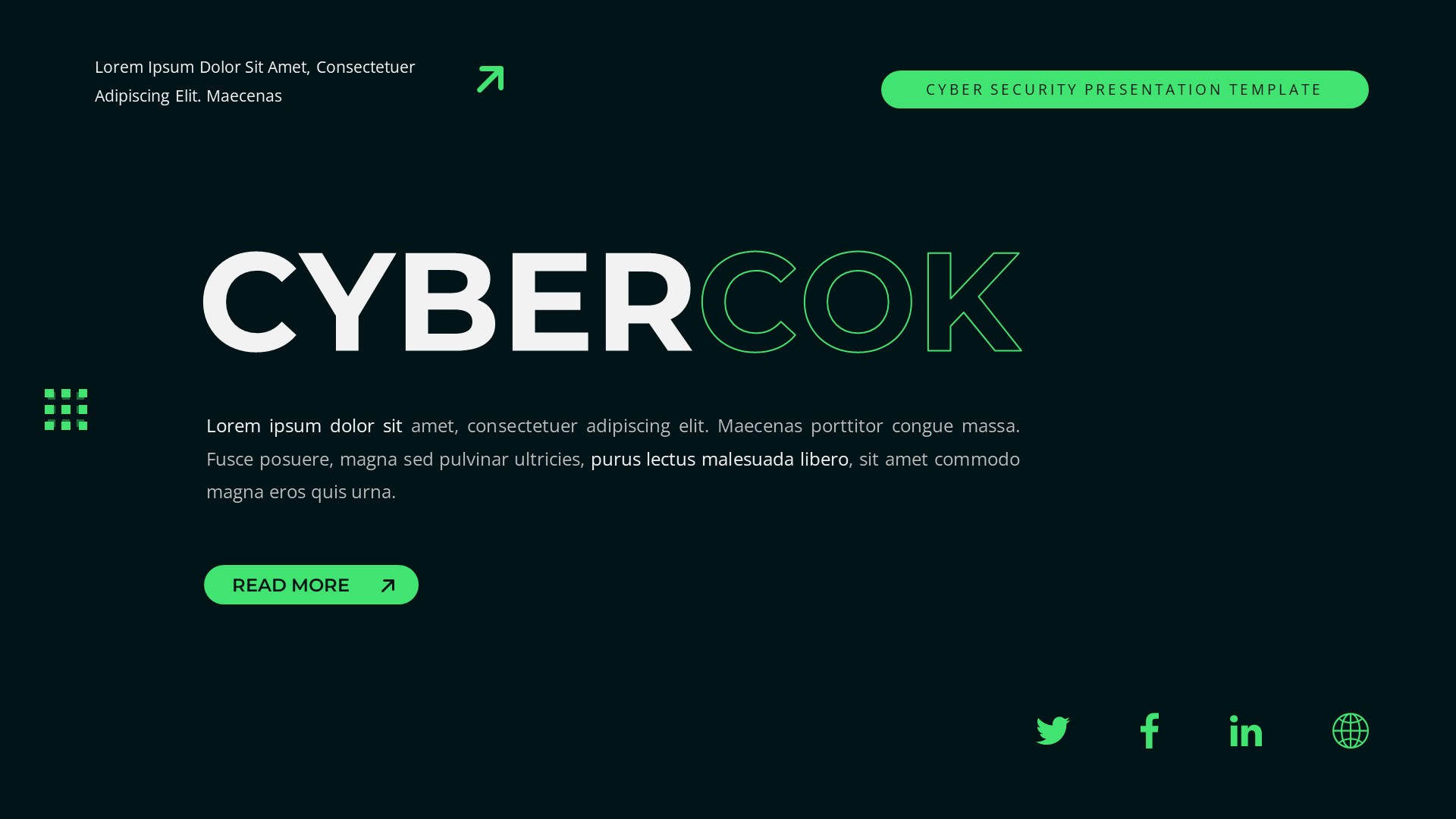 Cybercok - Cyber Security Powerpoint Template, Presentation Templates