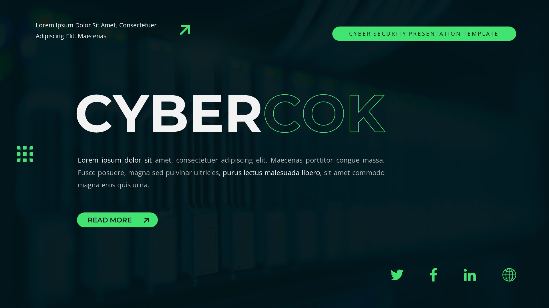 Cybercok - Cyber Security Powerpoint Template, Presentation Templates