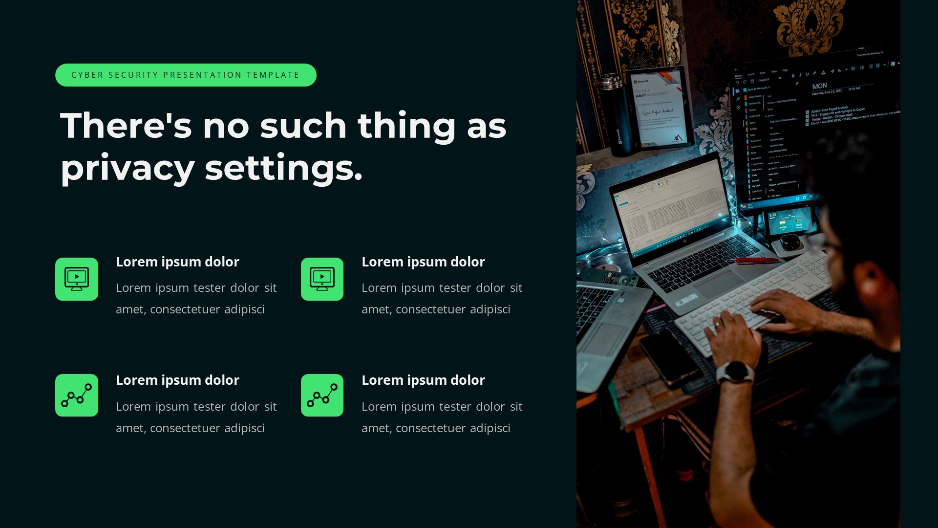 Cybercok - Cyber Security Google Slides Template, Presentation Templates
