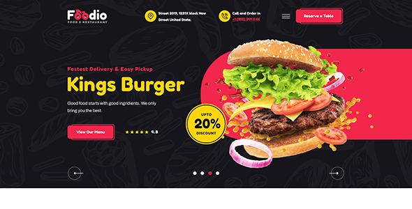 Foodio - Fast Food Restaurant WordPress Theme by Bravis-Themes | ThemeForest