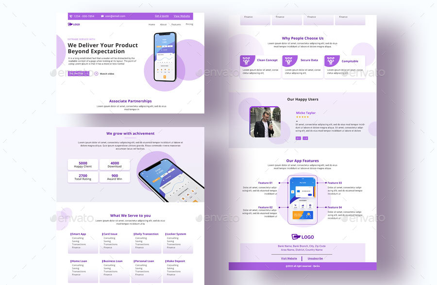 Creative Modern Email Newsletter PSD Template, Web Elements | GraphicRiver