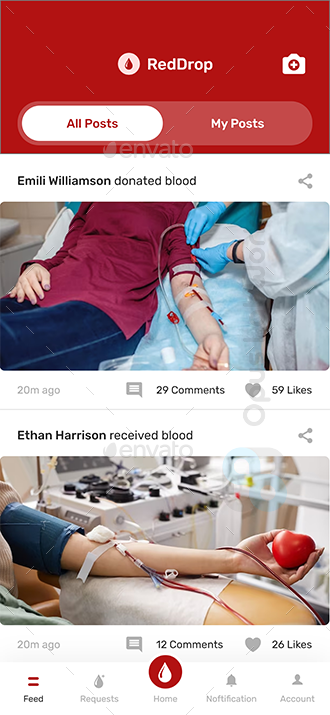 Blood Bank & Urgent Donor App UI| Blood Donation Network & Donor Alert ...