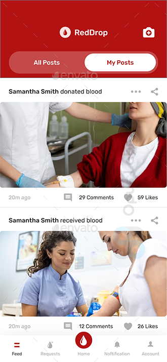 Blood Bank & Urgent Donor App UI| Blood Donation Network & Donor Alert ...