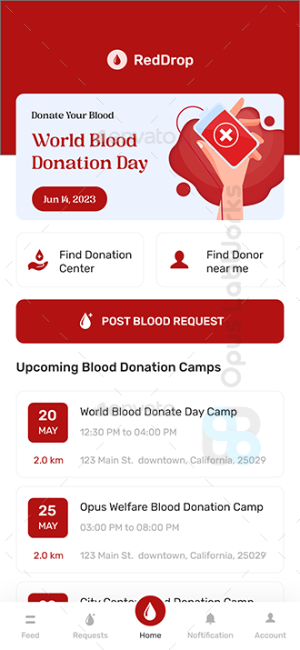 Blood Bank & Urgent Donor App UI| Blood Donation Network & Donor Alert ...