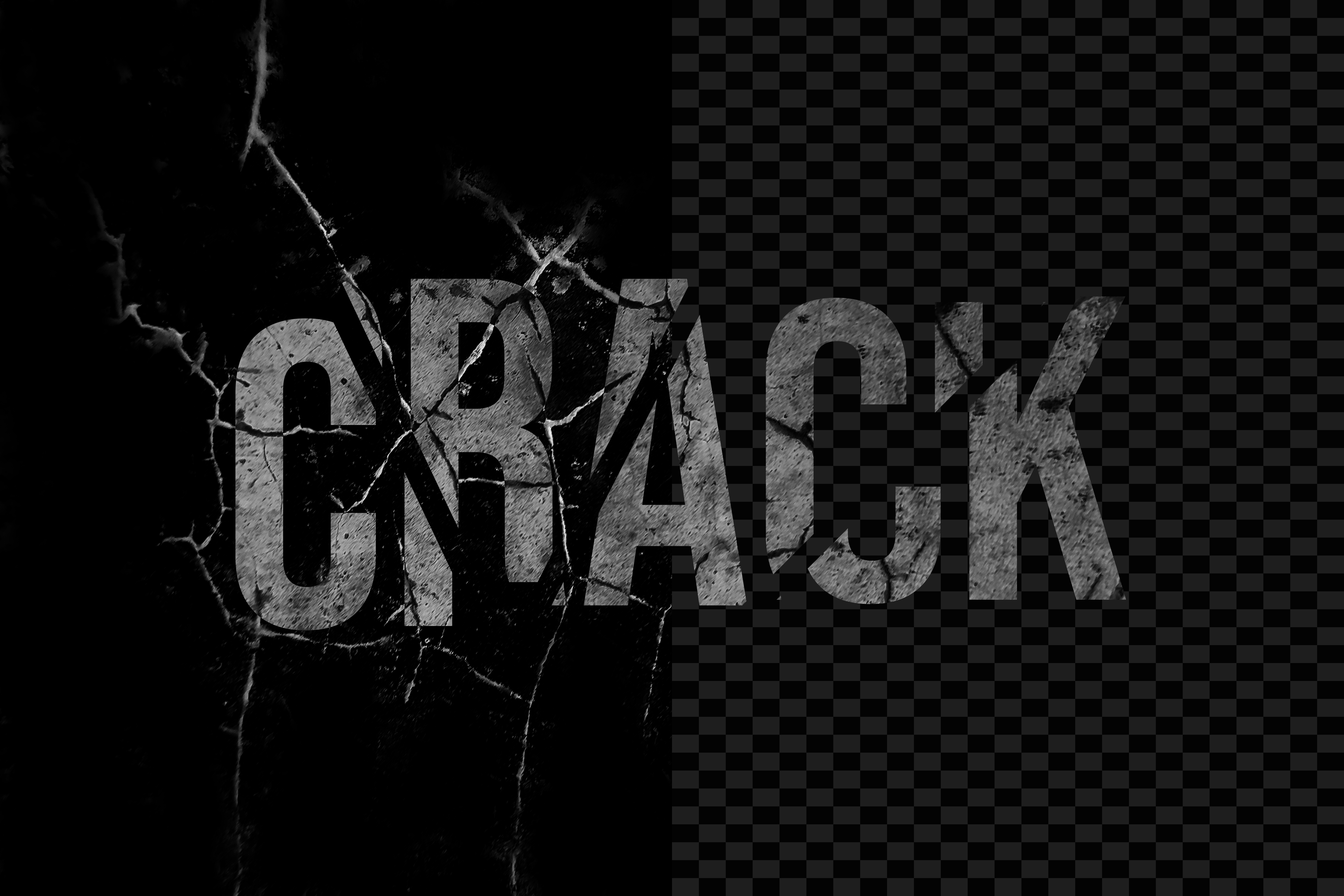 Crack\Cracked Broken Editable Text Effect, Add-ons | GraphicRiver