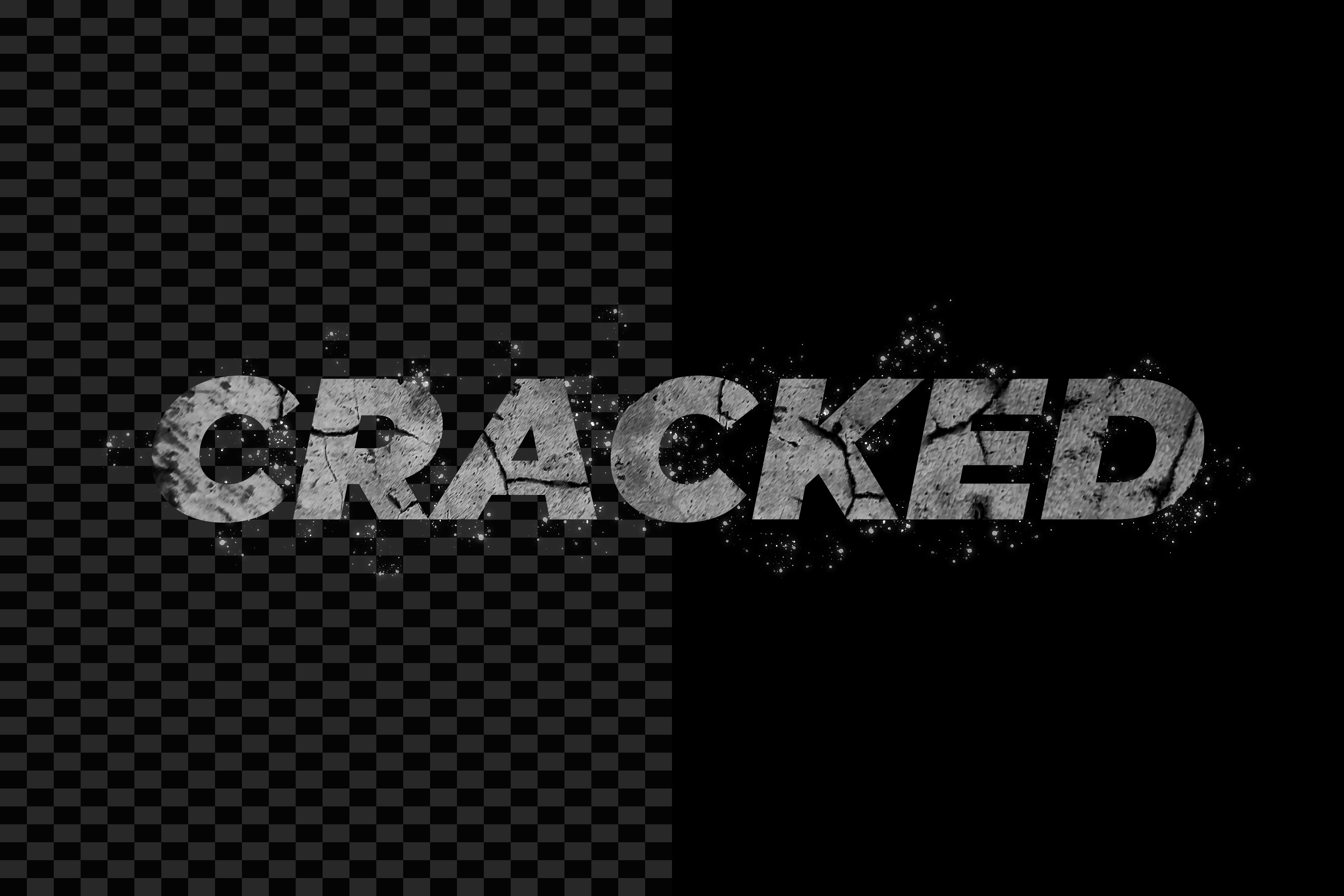 Crack\Cracked Broken Editable Text Effect, Add-ons | GraphicRiver