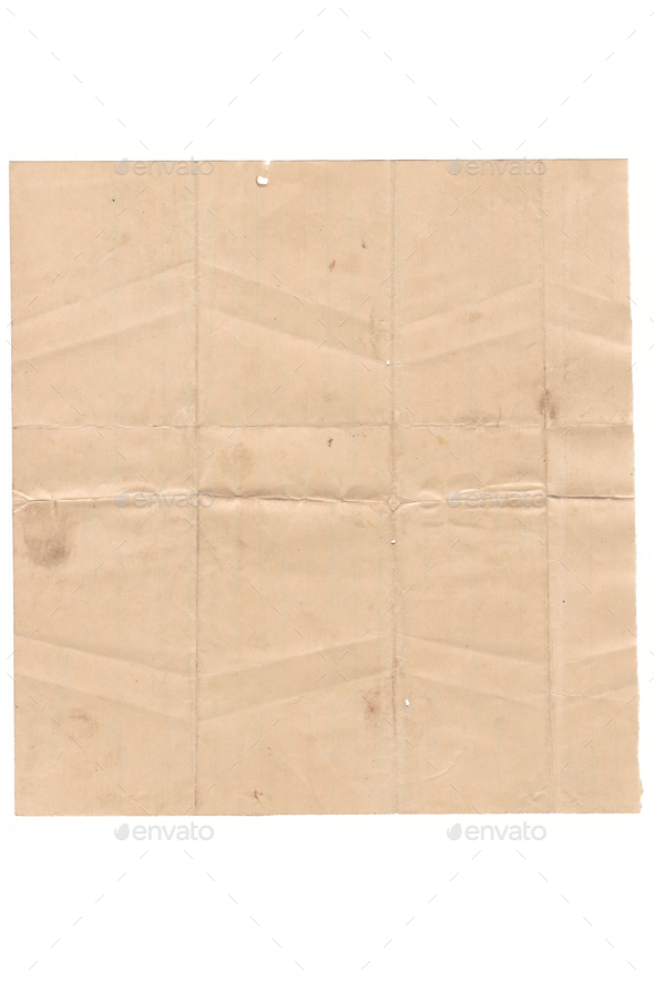 Folded old paper texture on white background Stock Photo by irfanmnur