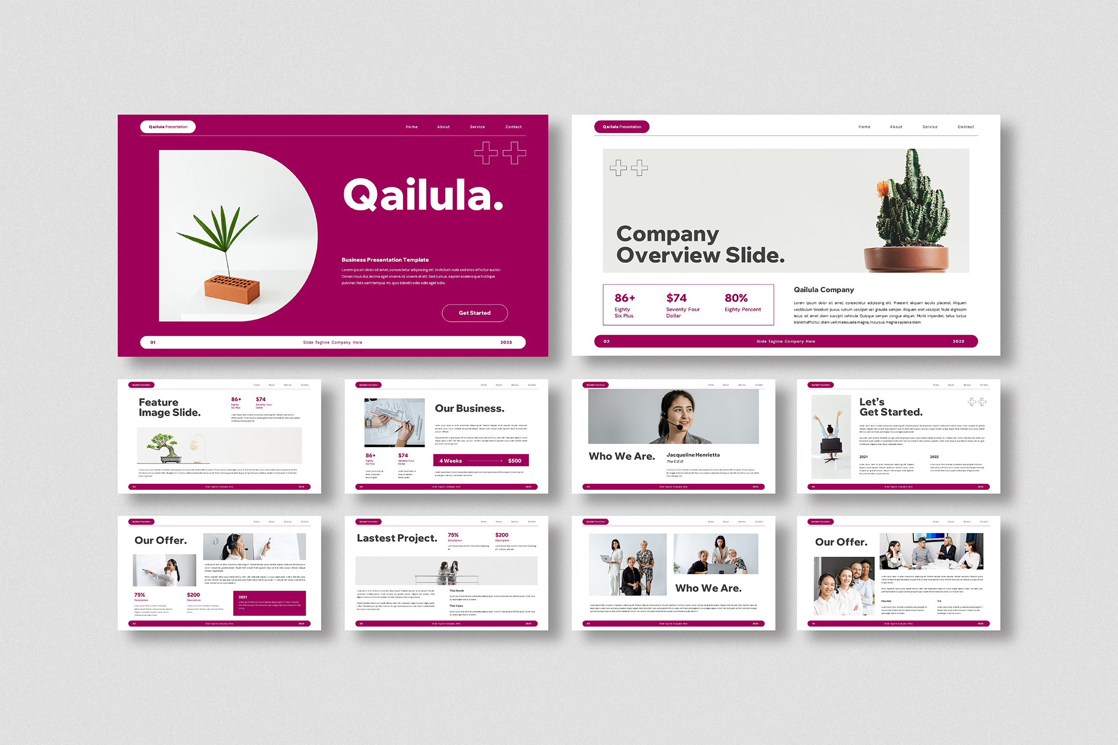 Qailula Simple Business Presentation Template, Presentation Templates