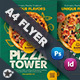 Pizza Tower Flyer Templates, Print Templates | GraphicRiver