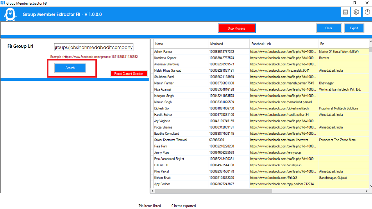Facebook Group Member Scraper Software by bhansalisoft | CodeCanyon
