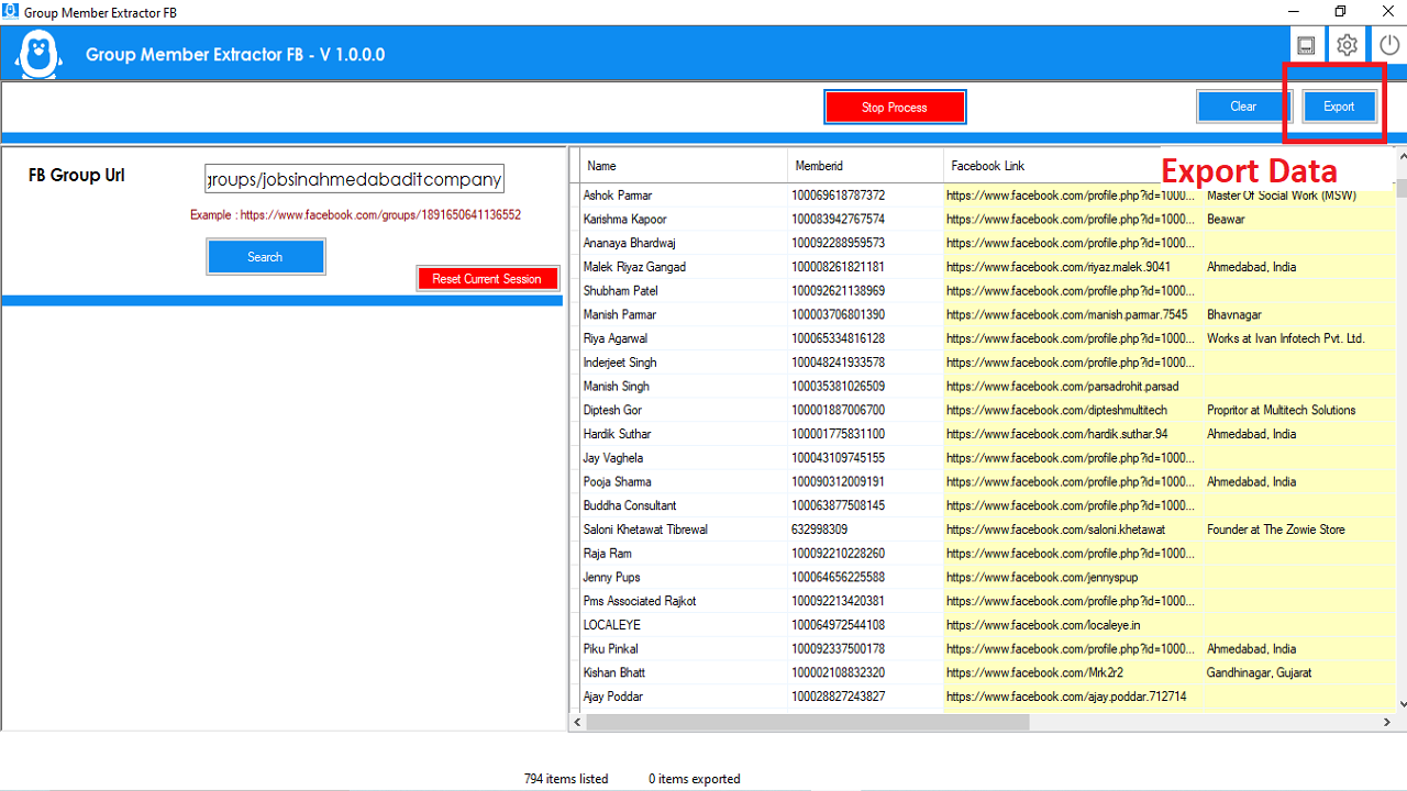 Facebook Group Member Scraper Software by bhansalisoft | CodeCanyon