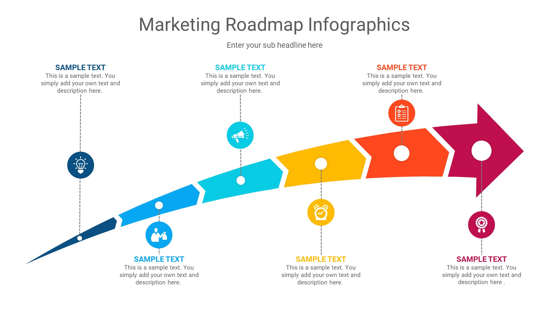 Marketing Roadmap Keynote Infographics Presentation, Presentation Templates