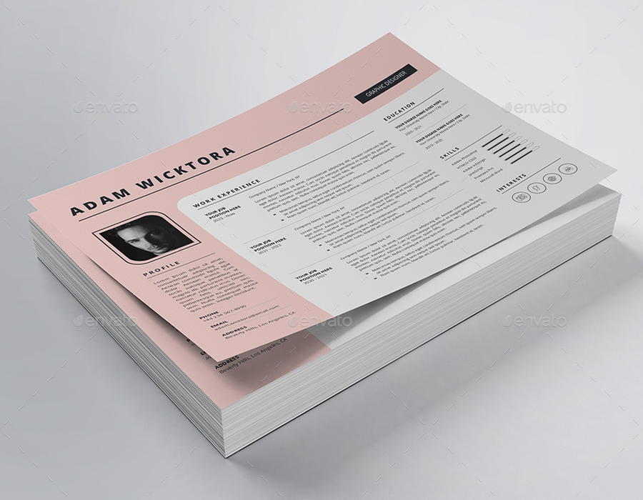 Landscape Resume/CV, Print Templates | GraphicRiver