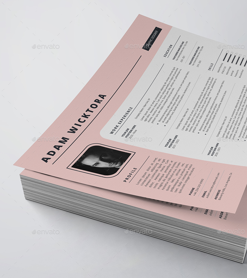 Landscape Resume/CV, Print Templates | GraphicRiver