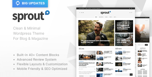 Sprout - Clean Blog/News/Magazine Responsive Theme by envirra | ThemeForest