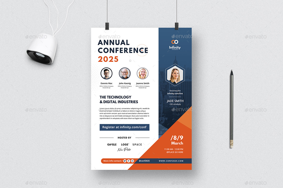 Event / Annual Conference Flyer, Print Templates | GraphicRiver