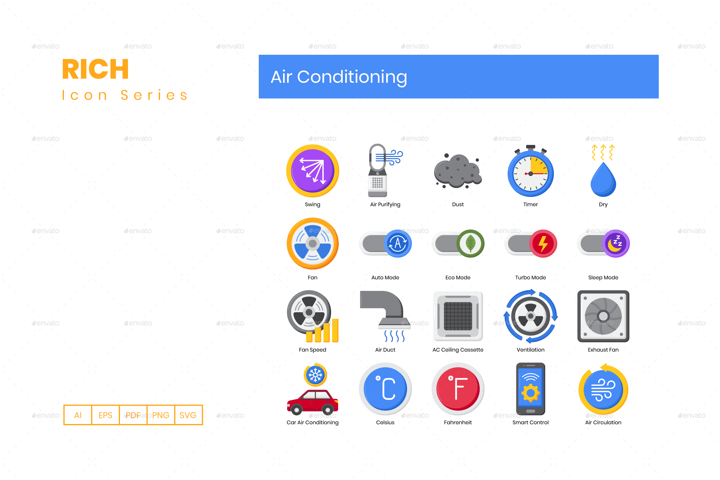 75 Air Conditioning Icons | Rich Series, Icons | GraphicRiver