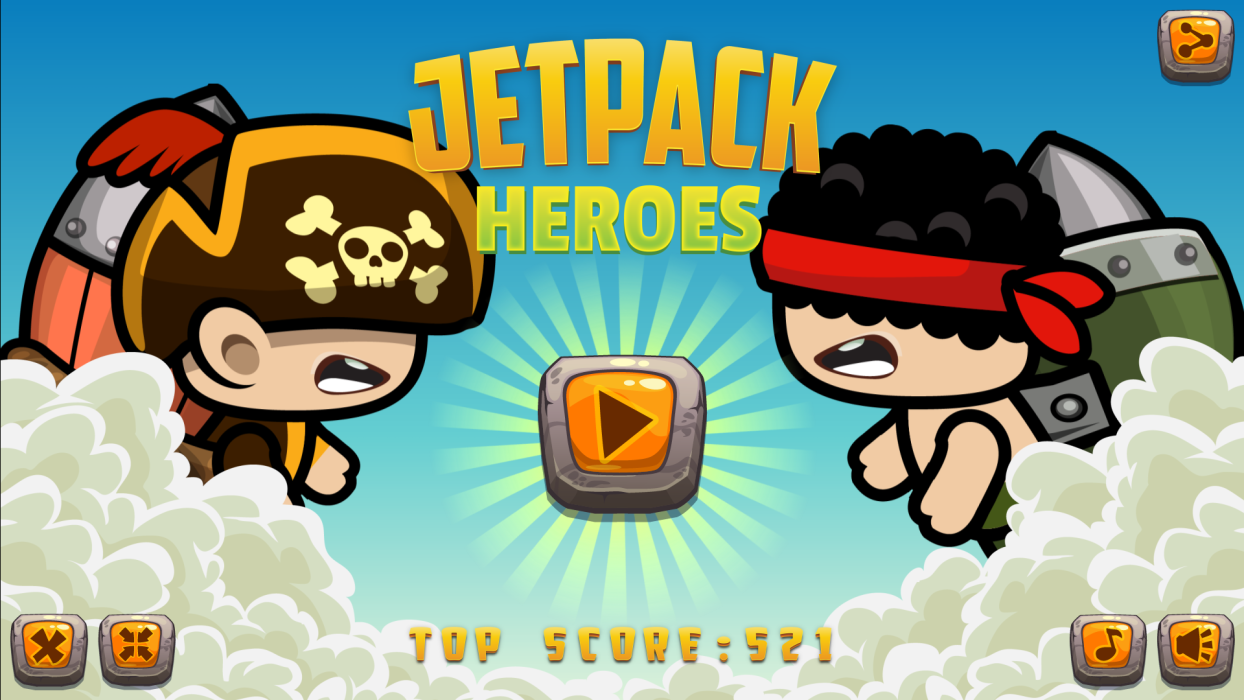 Jetpack Heroes - HTML5 Game + Mobile Version! (Construct 3) by Muscle-SS