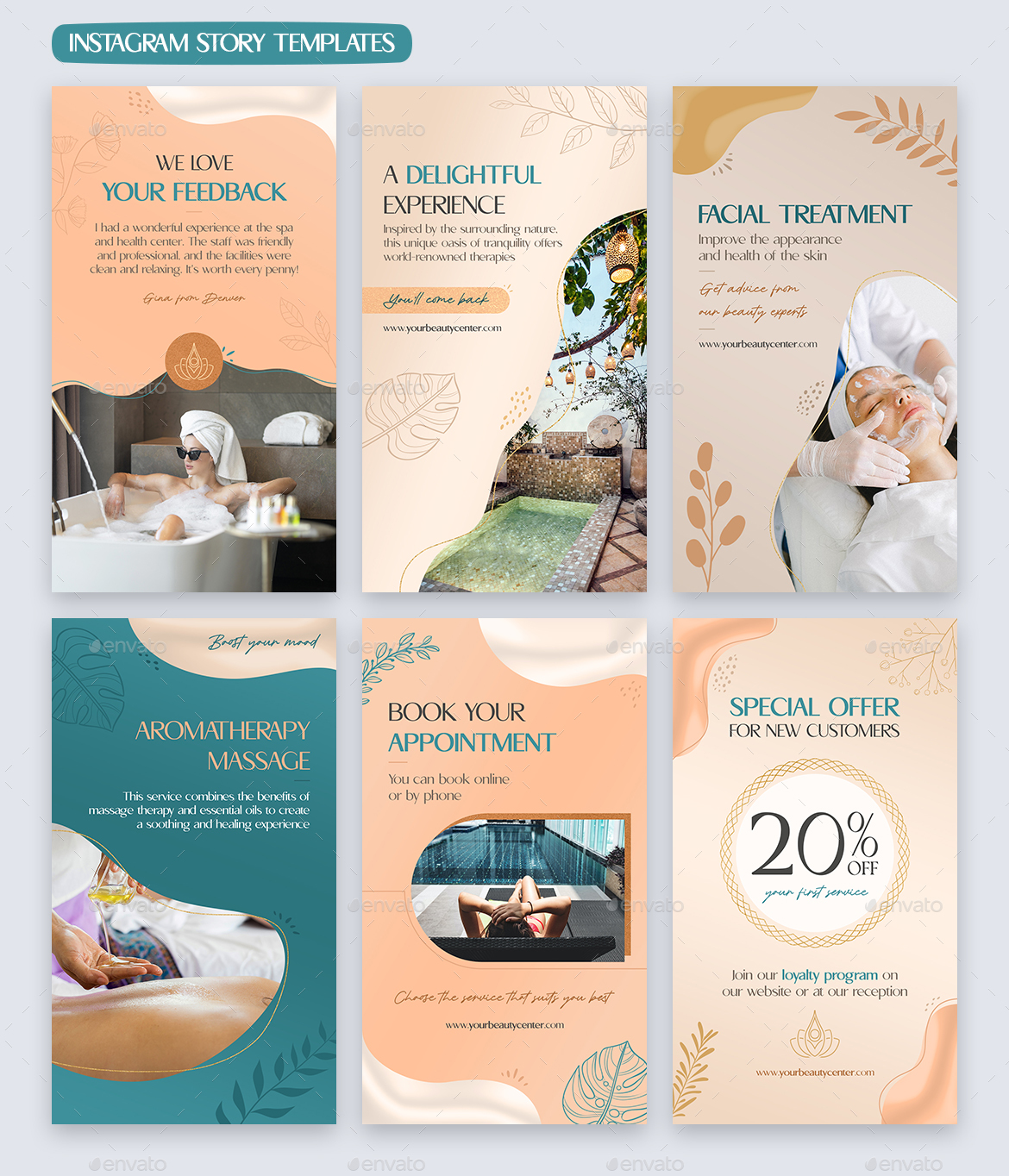 Social Media Kit - Spa and Wellness, Web Elements | GraphicRiver