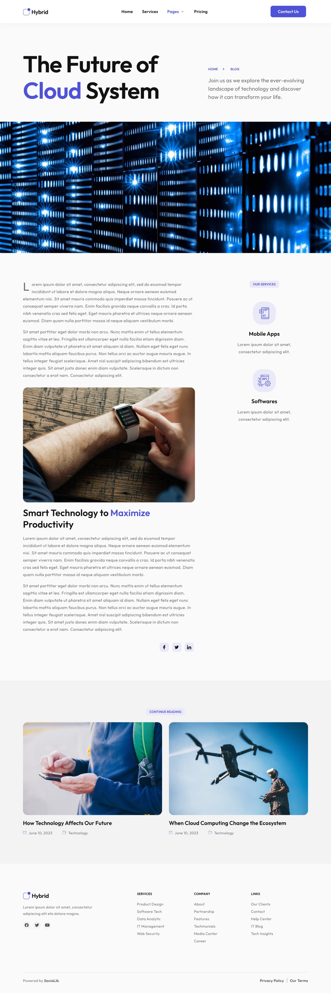Hybrid - Technology & IT Solutions Elementor Template Kit by sociolib