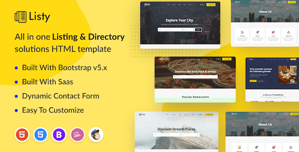 Listy - Listing & Directory Solutions HTML Template by spider-themes