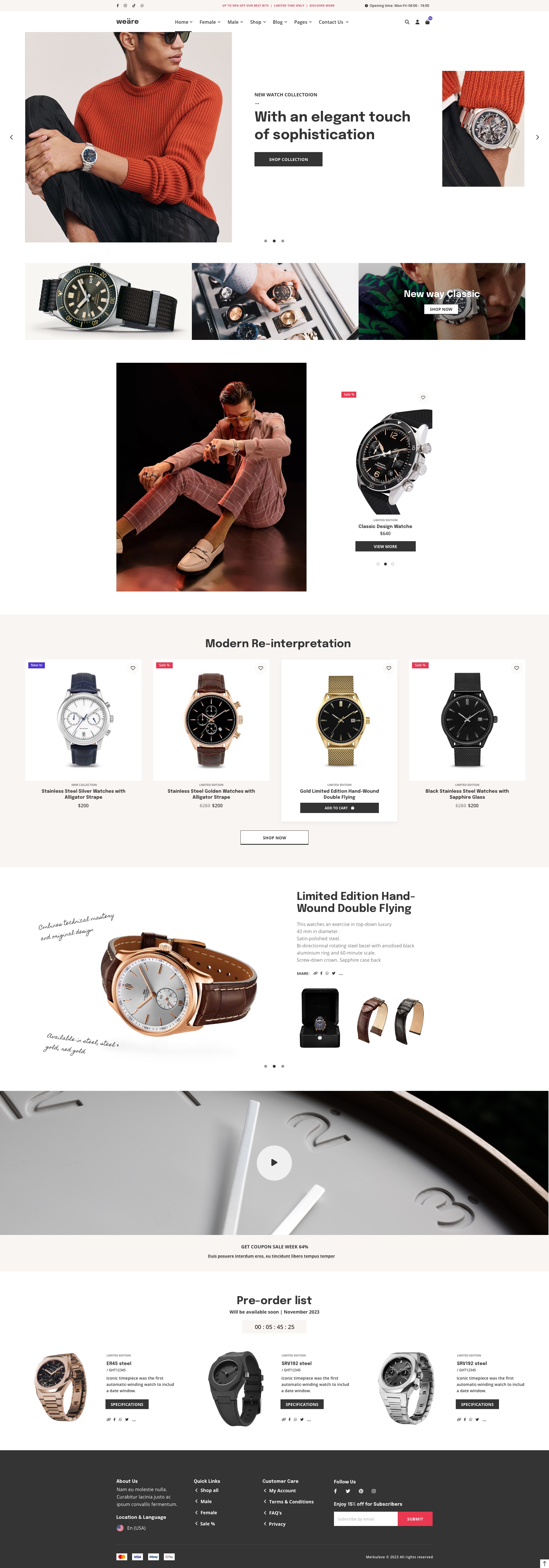 Weäre – Multipurpose Shop Template for Figma by merkulove | ThemeForest