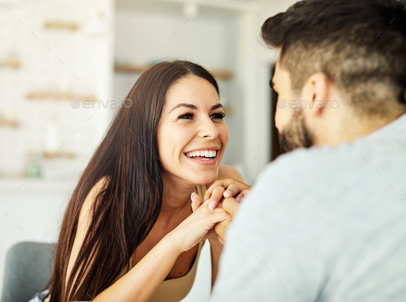 woman man couple talking love young girl lifestyle boyfriend together ...