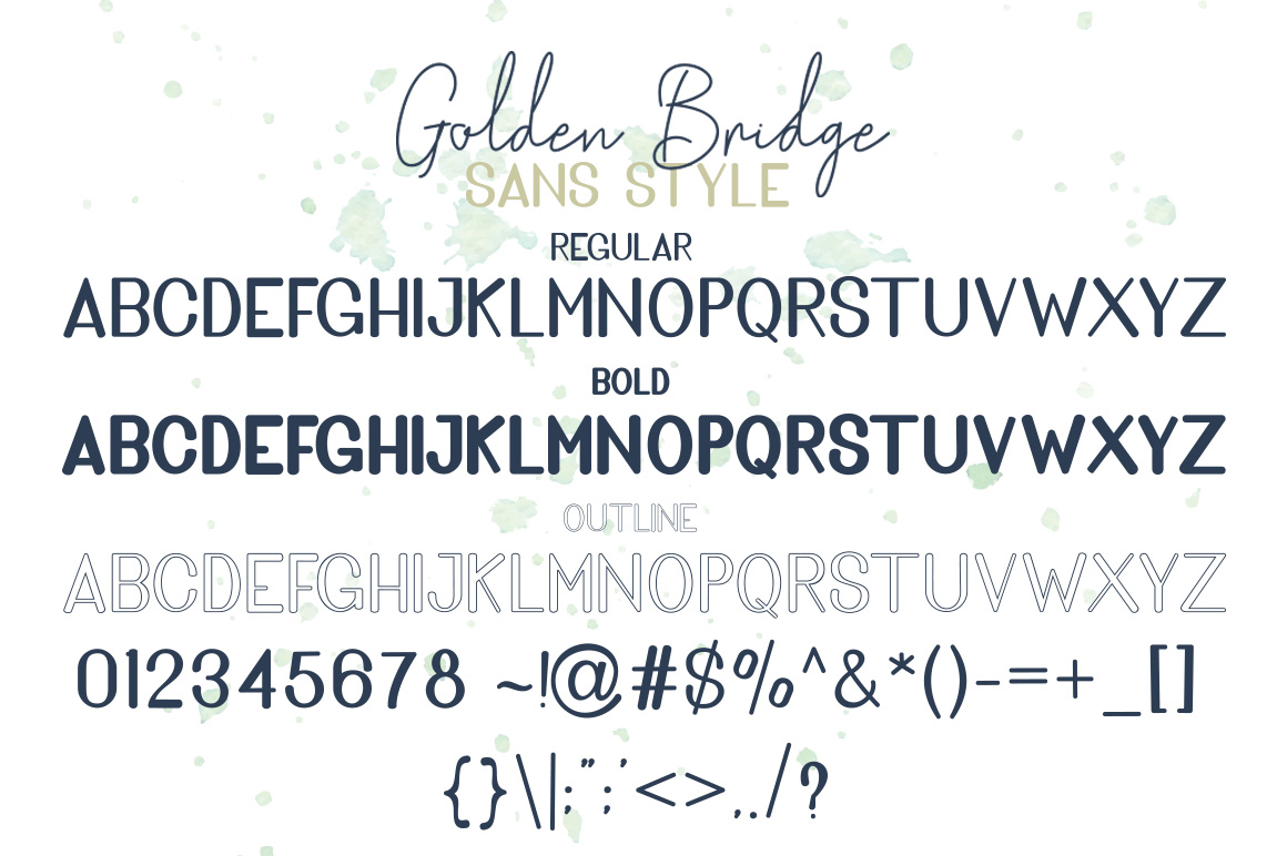 Golden Bridge Font Duo, Fonts | GraphicRiver