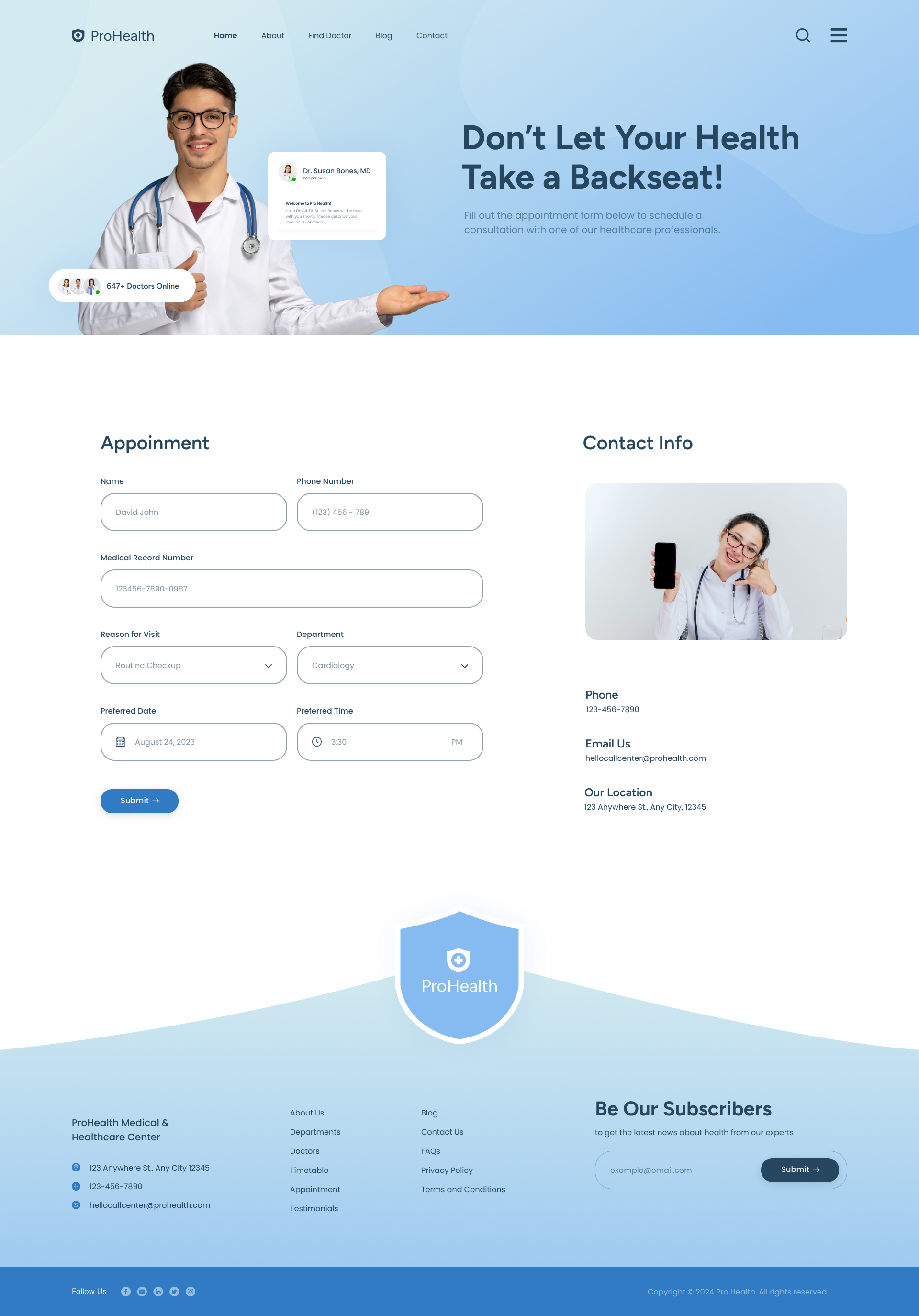 ProHealth - Medical and Healthcare UI Design Figma Template by peterdraw