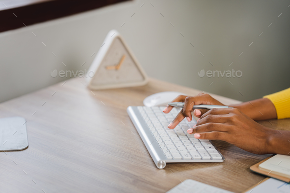 office girl's hands typing input data Stock Photo by Daenin | PhotoDune