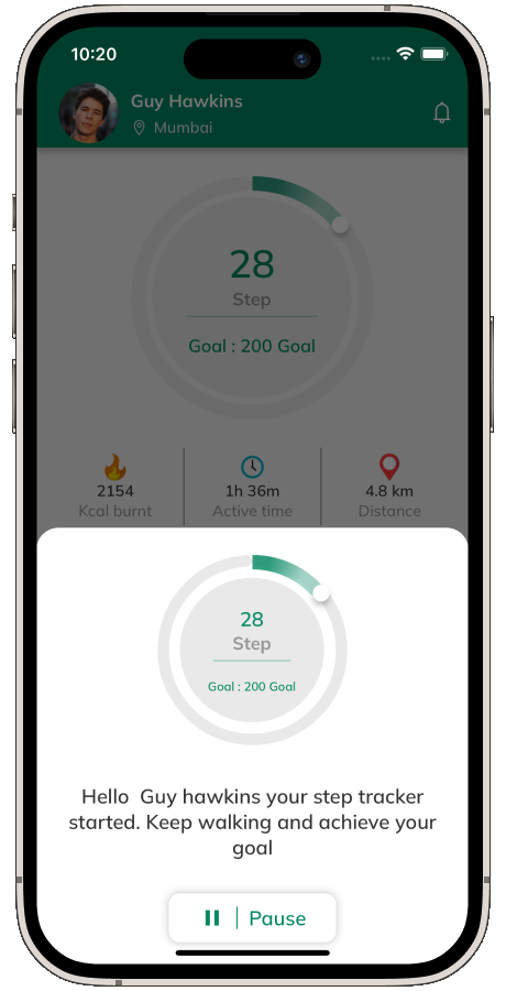 Step Counter and Calories Tracker App template in Flutter | StepUp | Multi Language by ...