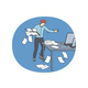 Clumsy Employee Collect Paperwork in Office, Vectors | GraphicRiver