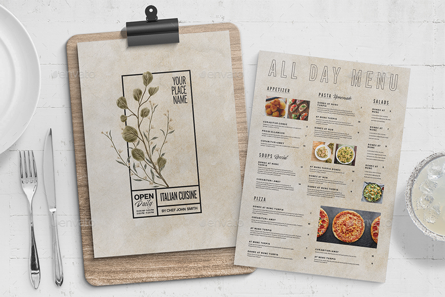Cafe Menu Template, Print Templates | GraphicRiver