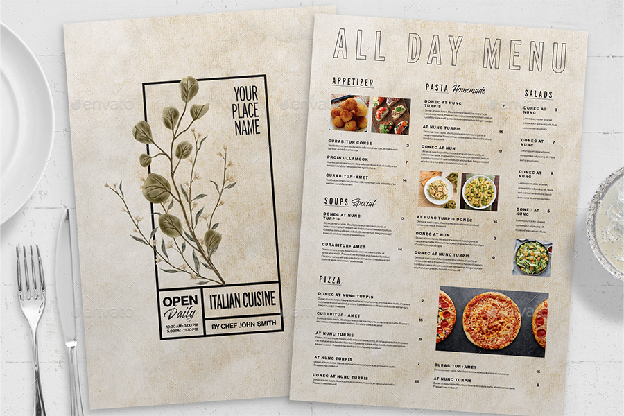Cafe Menu Template, Print Templates | GraphicRiver