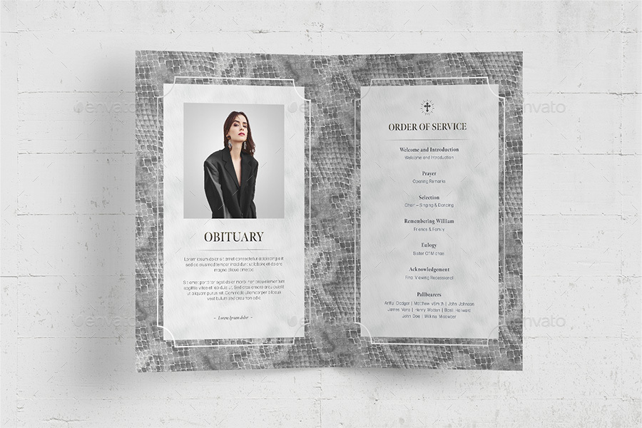 Magazine Funeral Program Template, Print Templates | GraphicRiver