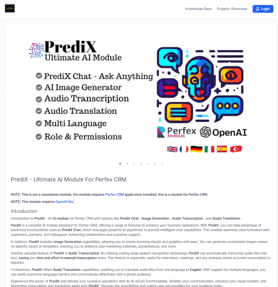 ProjectSpot - Projects Showcase For Clients Perfex Module by lenzcreativee