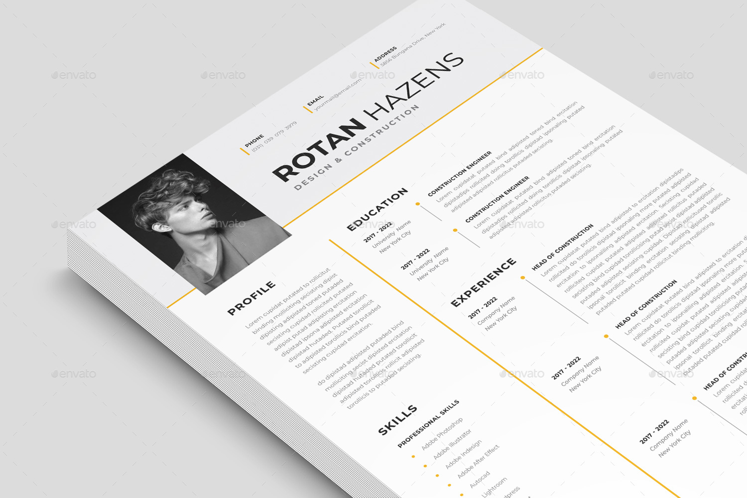 Resume Word/Docx Template, Print Templates | GraphicRiver