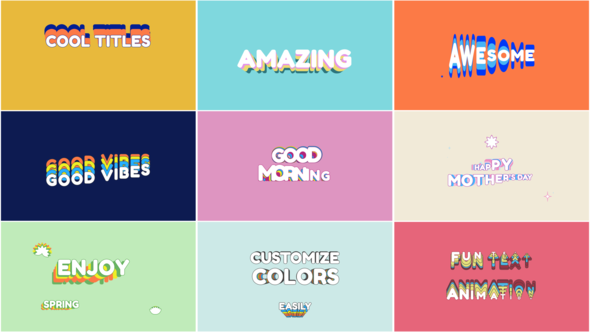 Cool Title Stickers, After Effects Project Files | VideoHive
