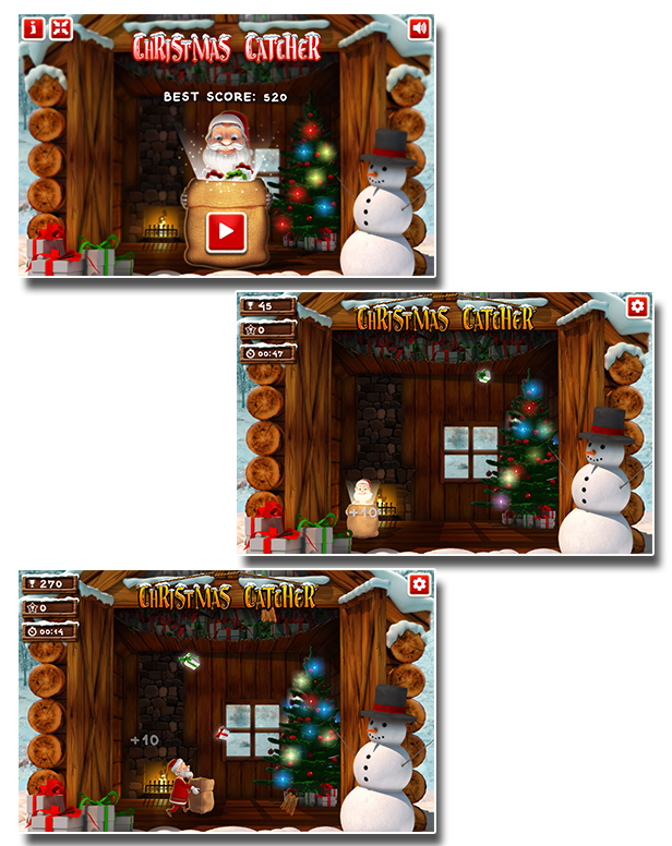 Xmas Catcher - HTML5 Arcade Game by codethislab | CodeCanyon