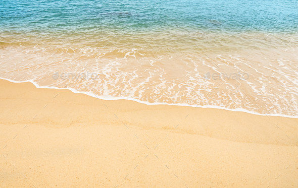 Sea beach and Blue ocean with wave on Sand Texture,Seaside Brown Beach ...