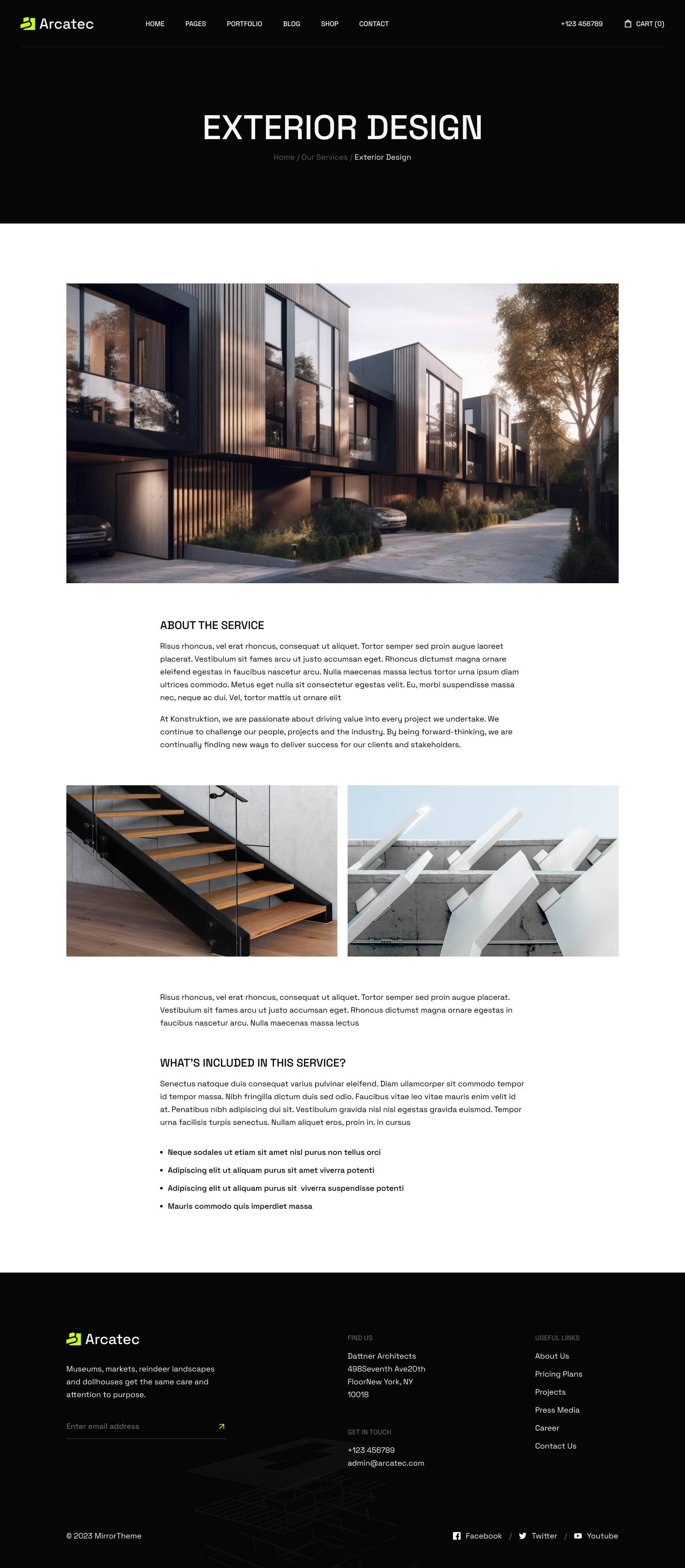 Arcatec - Architecture & Interiors Figma Template by MirrorTheme ...