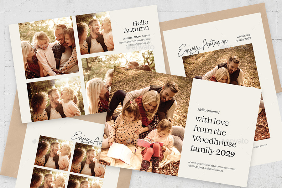 Family Photo Session Postcard Templates Set, Print Templates | GraphicRiver