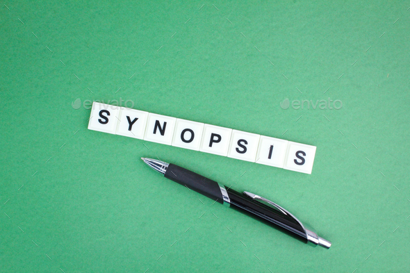 letters of the alphabet with the word synopsis Stock Photo by fauziEv8