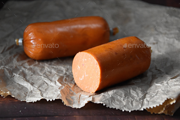 traditional german spreading sausage called Teewurst Stock Photo by ...