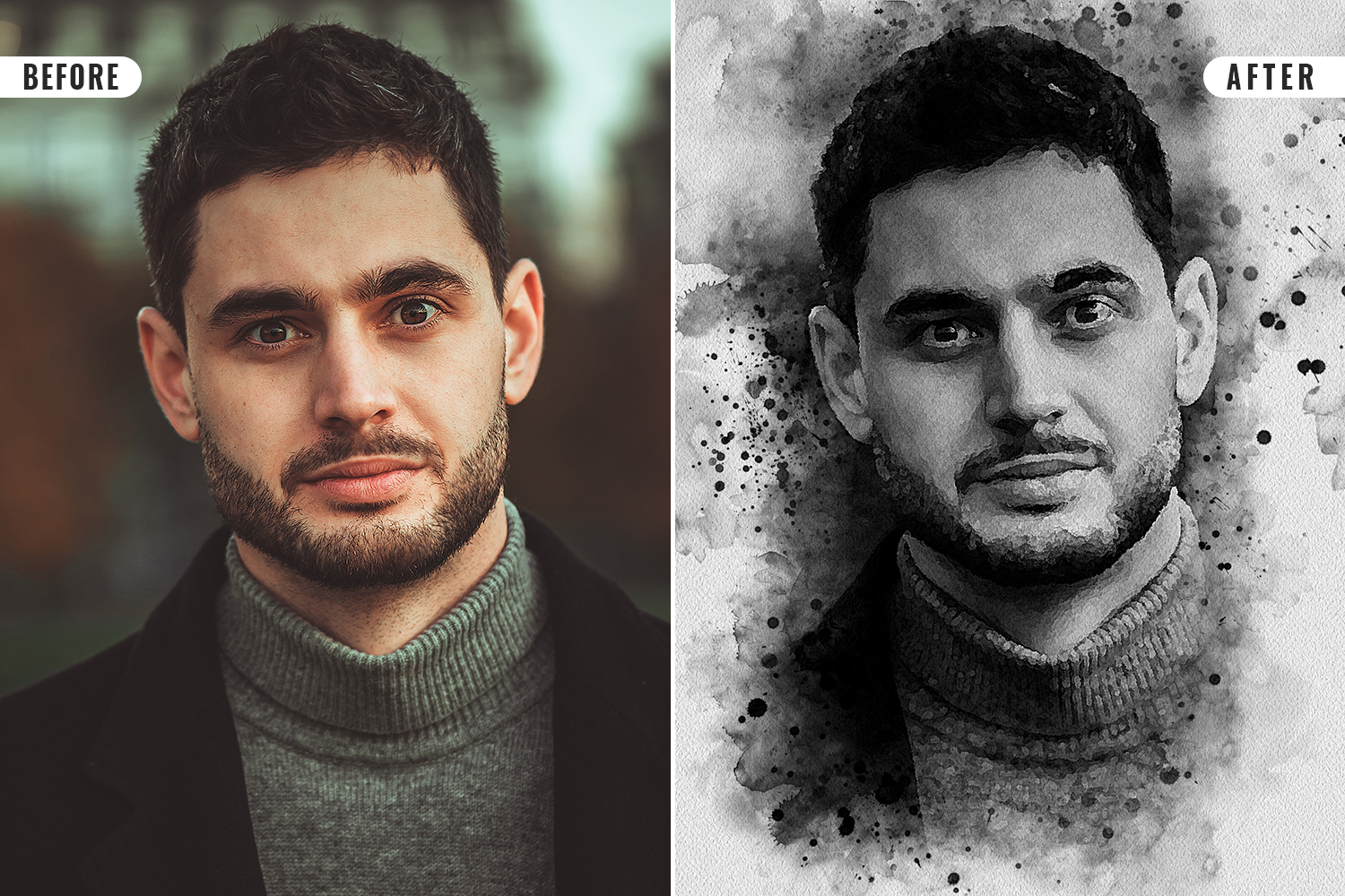 Ink Splatter Photo Effect by nmc2010 | GraphicRiver