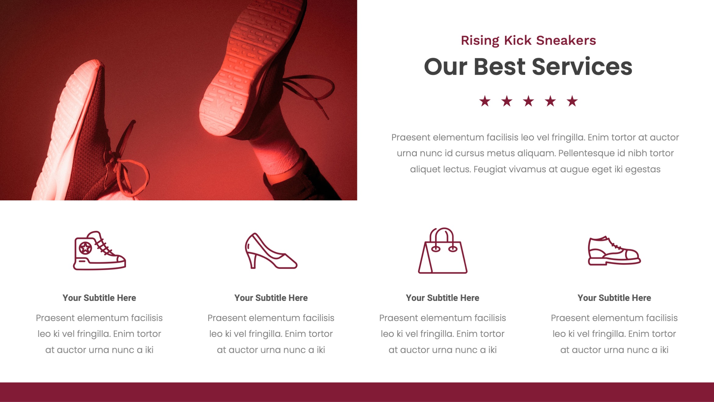 Rising Kick – Sneakers PowerPoint Template, Presentation Templates