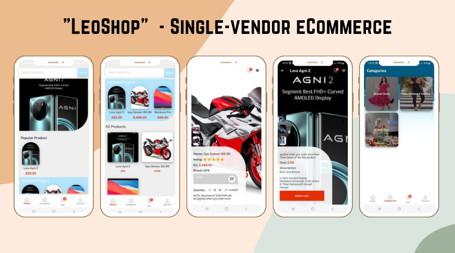 LeoShop v1.8 - Single Vendor eCommerce Mobile System With GetX | Flutter & Firebase by ...