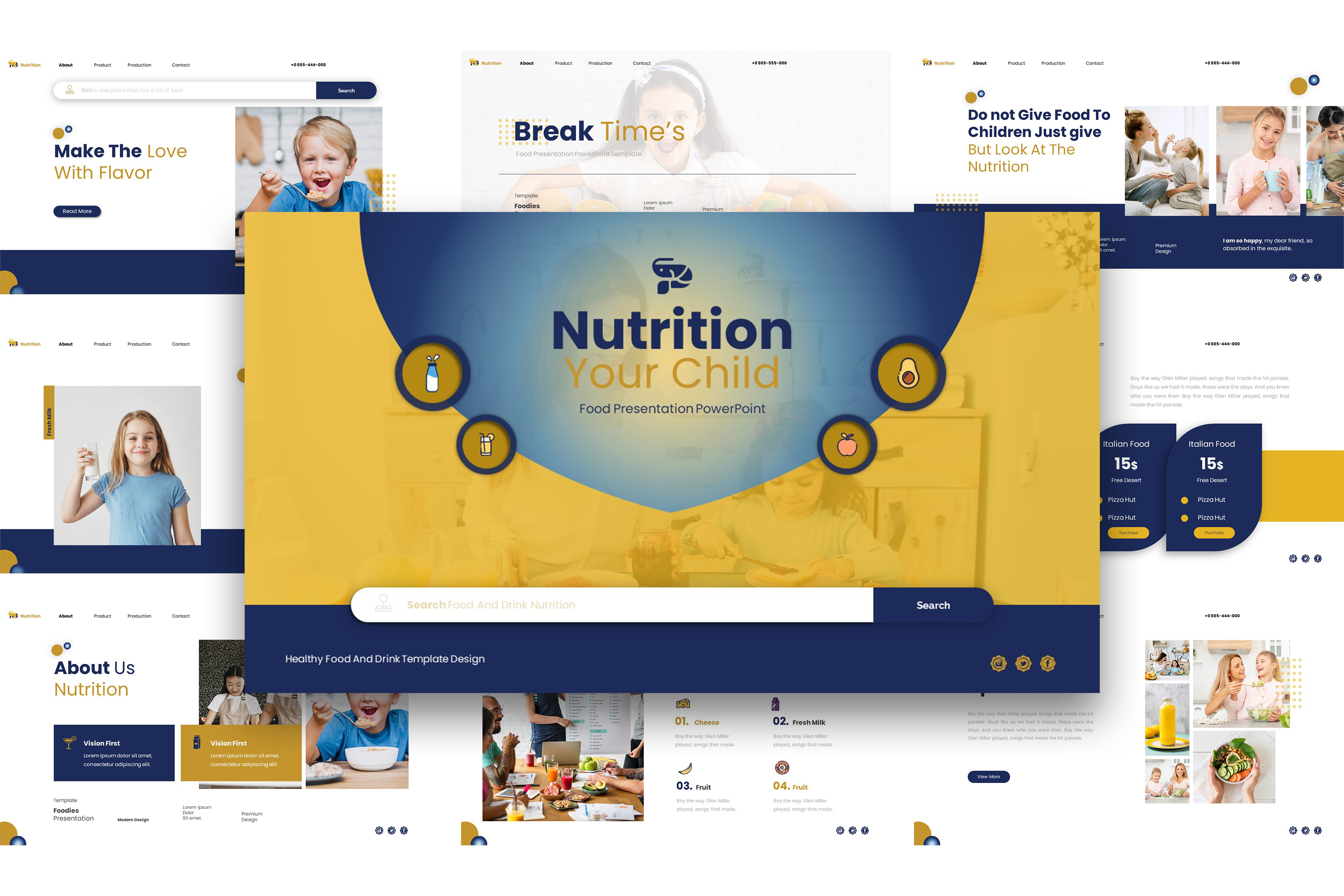 Nutrition Your Child Powerpoint Template, Presentation Templates ...
